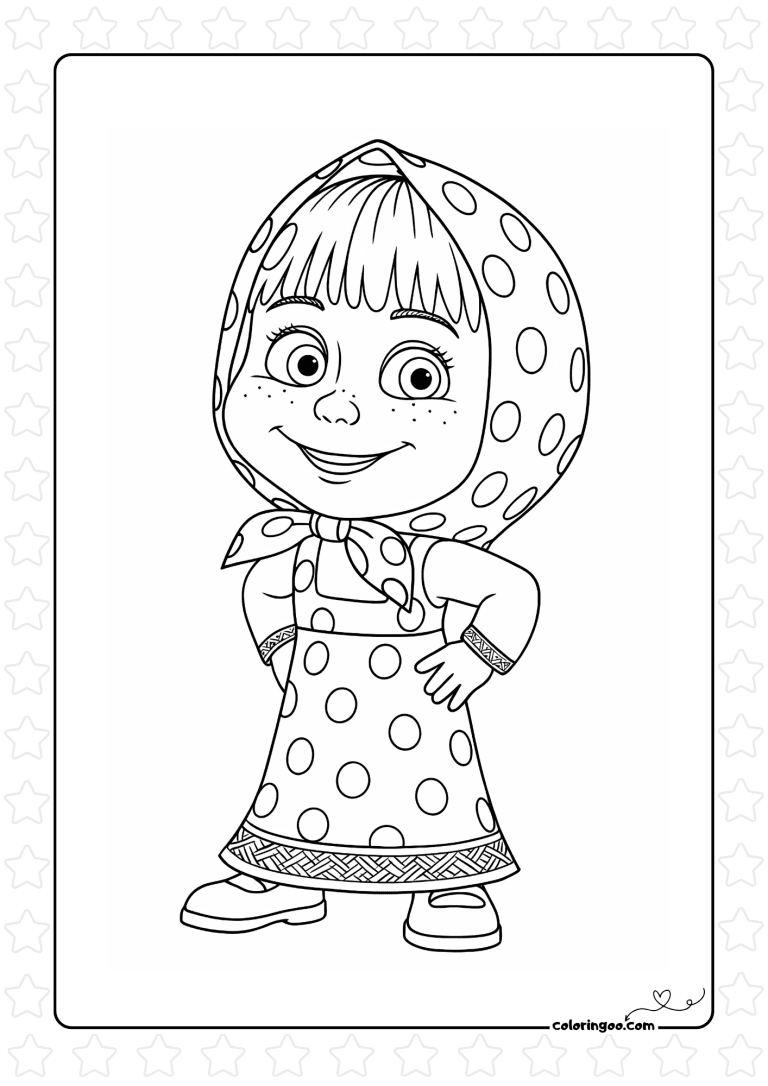 Printable Masha Coloring Pages