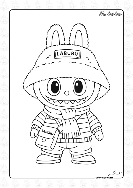 Printables Labubu Colouring Sheet