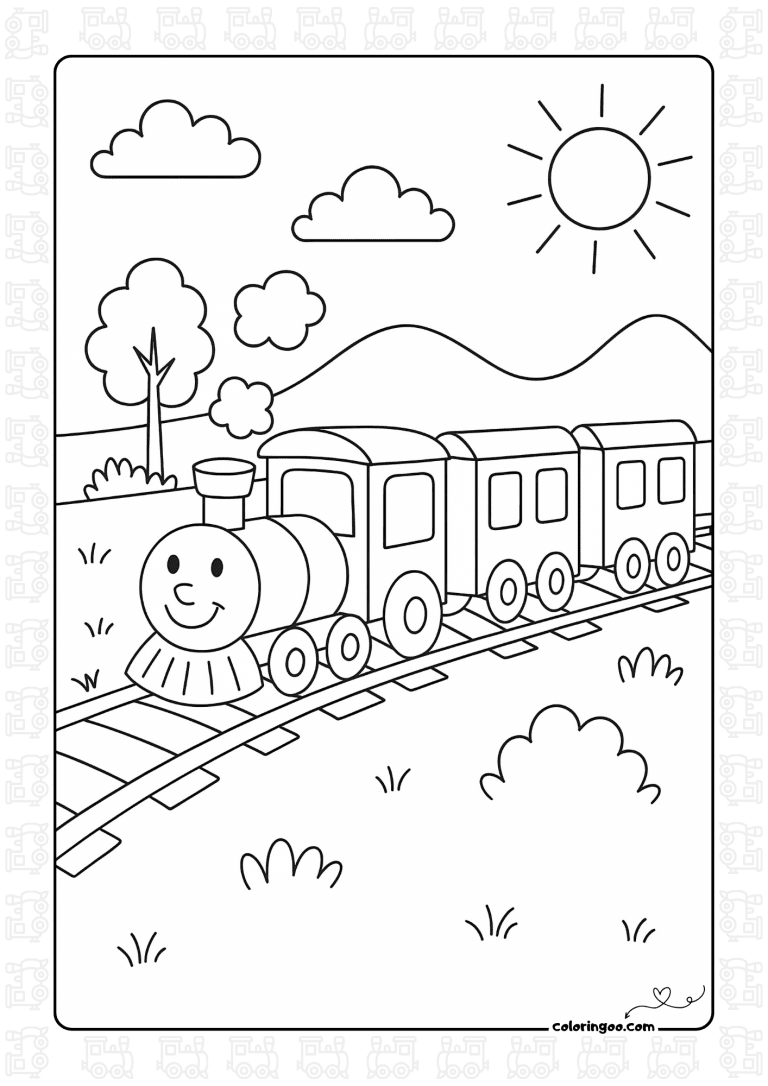 Train Coloring Pages - COLORINGOO.COM