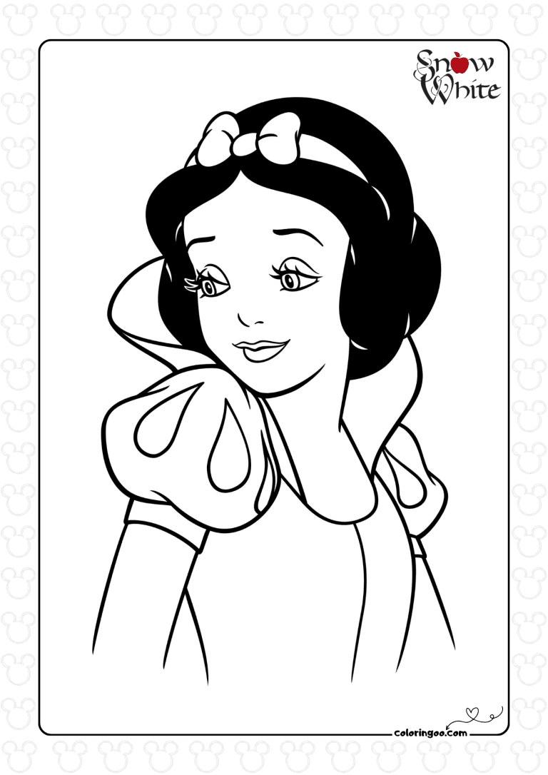 Printable Disney Snow White PDF Coloring Pages