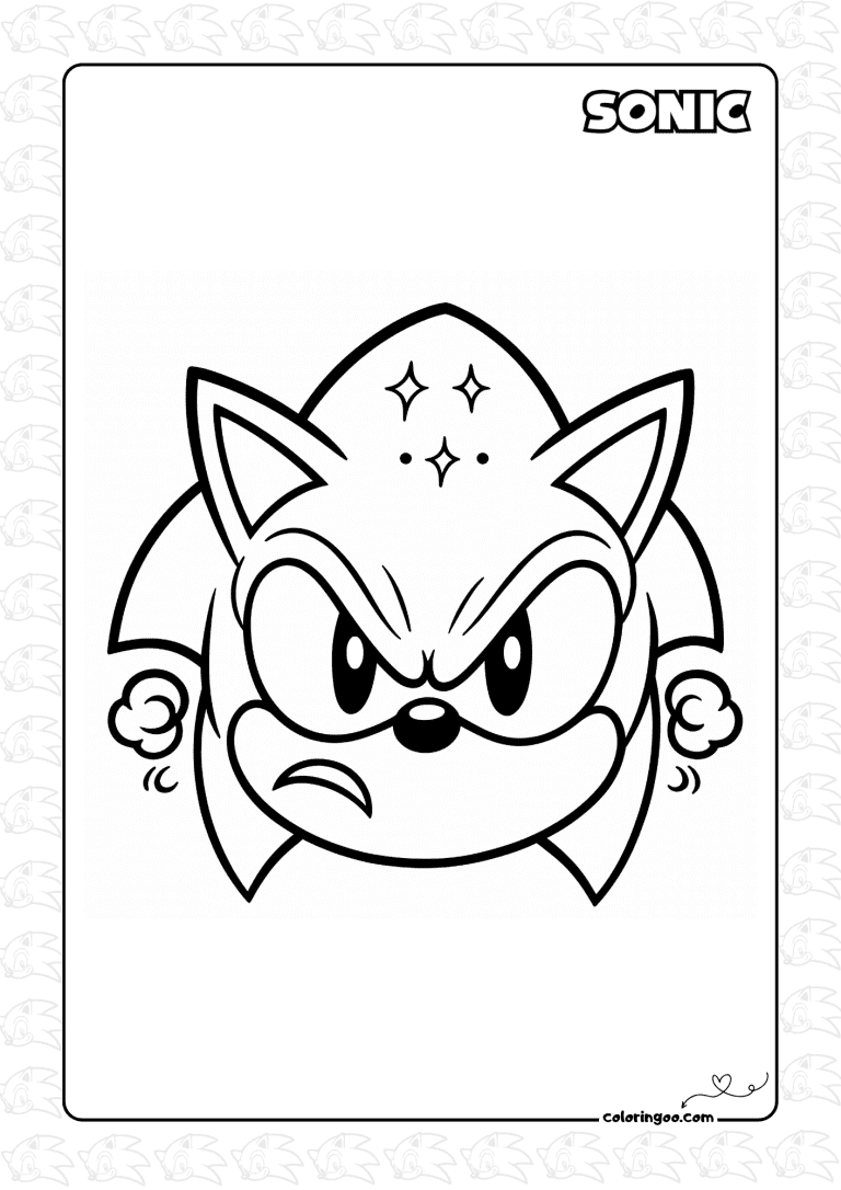30+ Sonic Coloring Pages (All Free Pdf Printables)