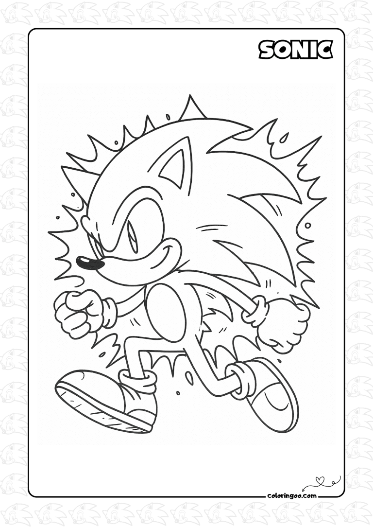 30+ Sonic Coloring Pages (All Free Pdf Printables)