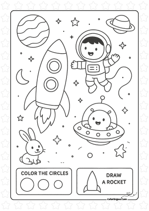 Space Coloring Pages - COLORINGOO.COM