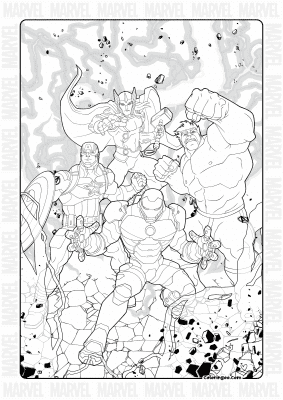 Printable Marvel War Machine Coloring Pages