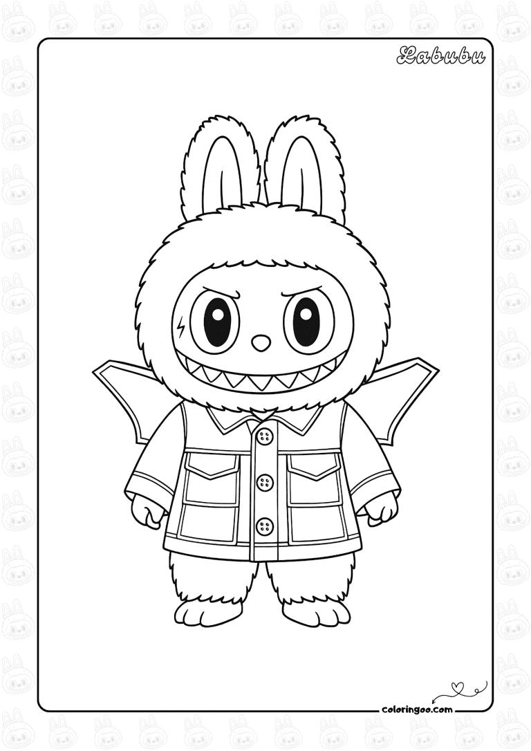 Cute Labubu Coloring Page