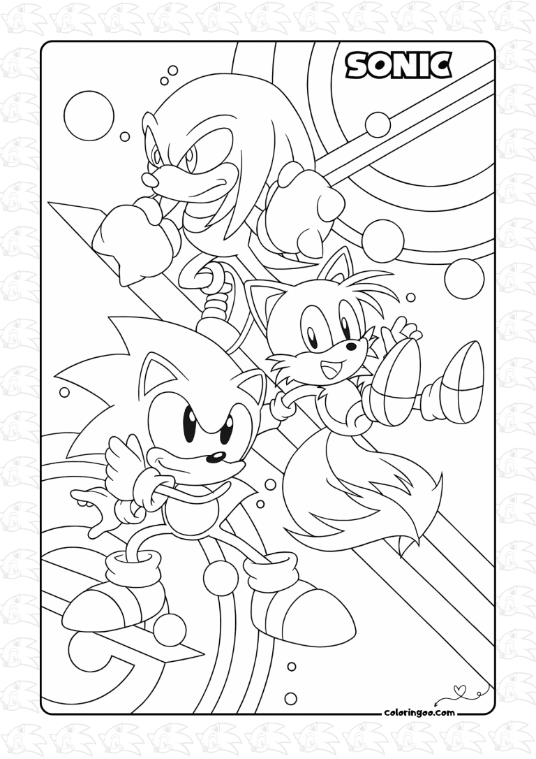 30+ Sonic Coloring Pages (All Free Pdf Printables)