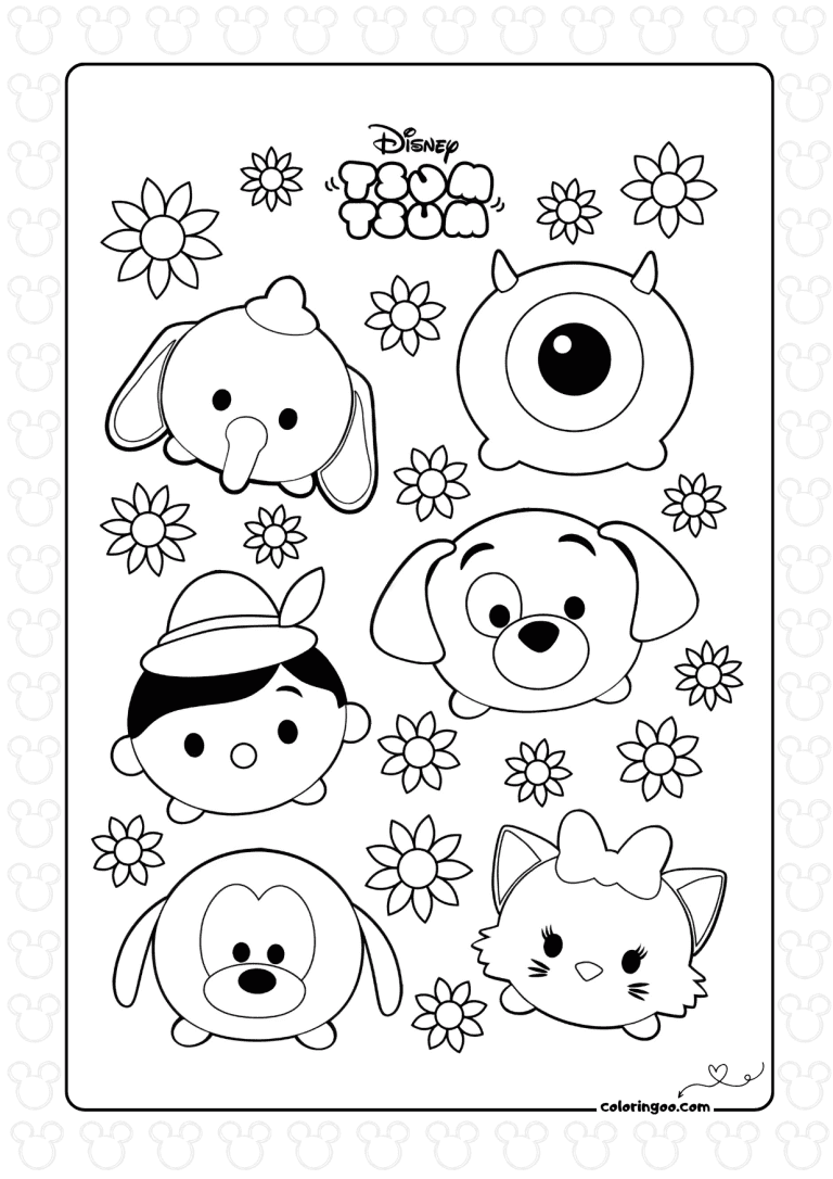 Tsum Tsum Coloring Activity