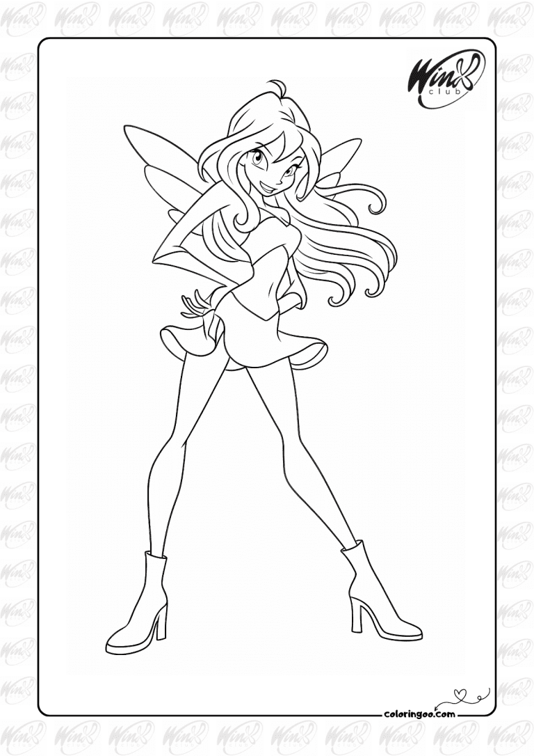 Winx Bloom Coloring Page