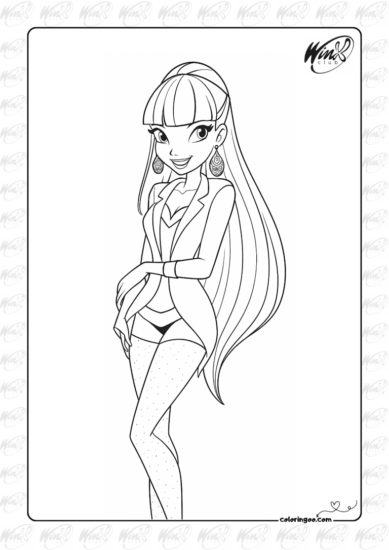 Free Printable Winx Cartoon Coloring Pages