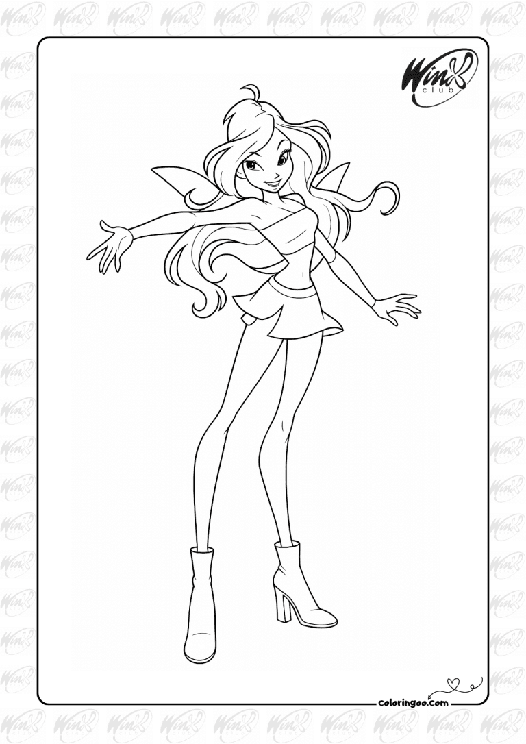 Free Printable Winx Club Coloring Page 04