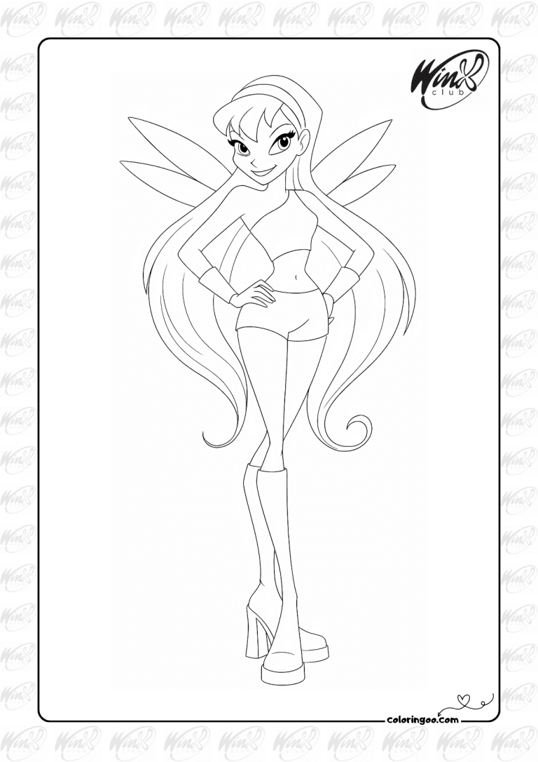 Free Printable Winx Club Coloring Page 05
