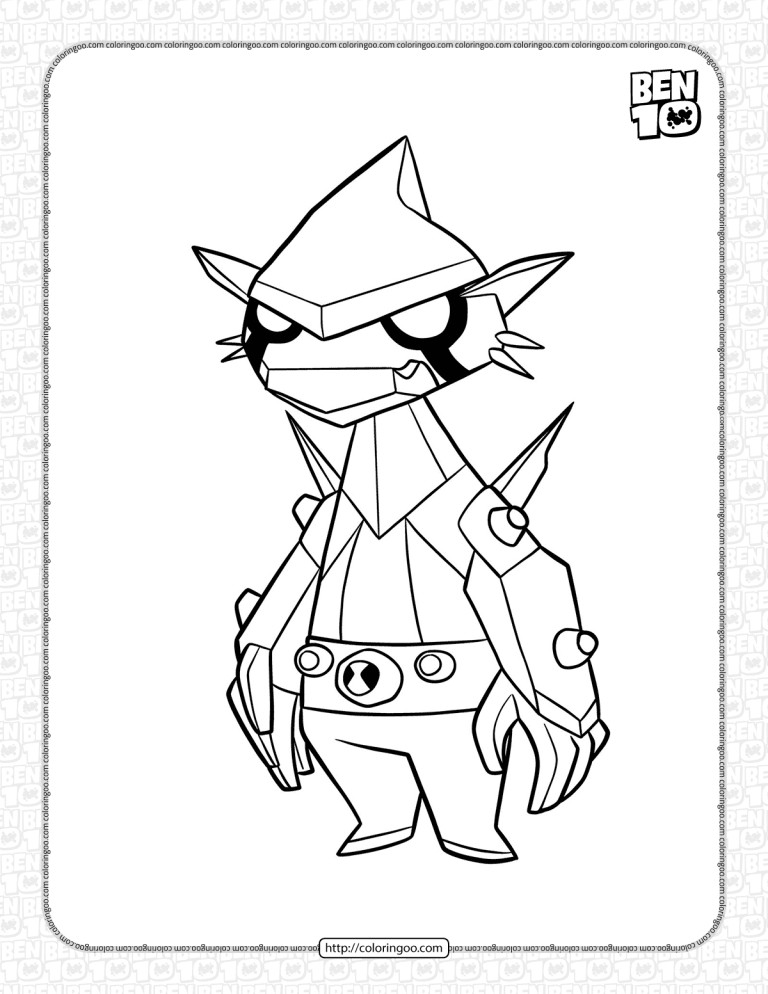 Ben 10 Biomnitrix Dittohead Coloring Page