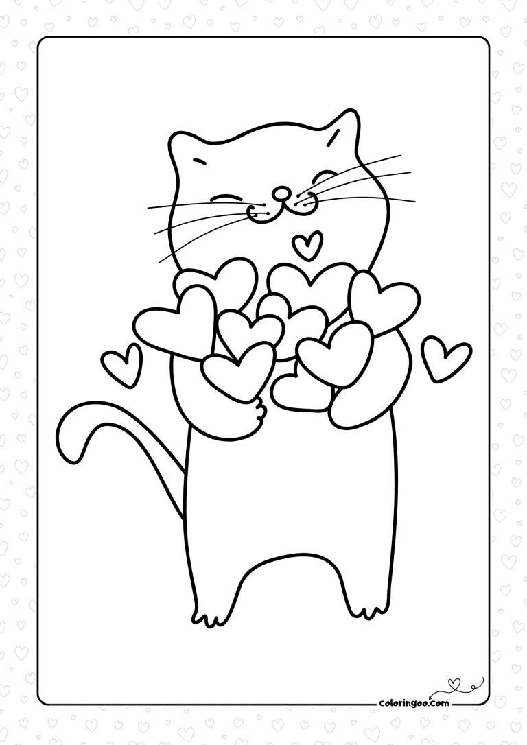 Printable Barbie And Cat Coloring Pages