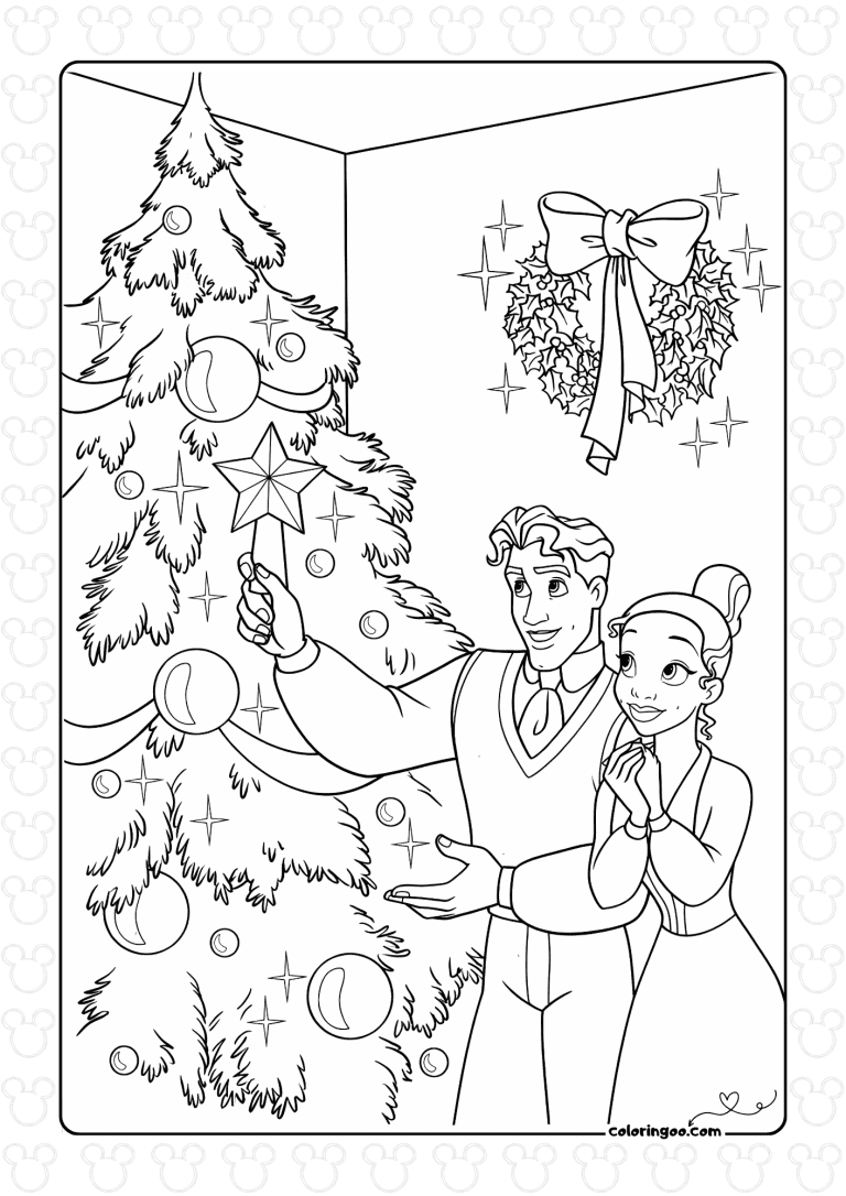 Disney Princess Tiana Coloring Sheet