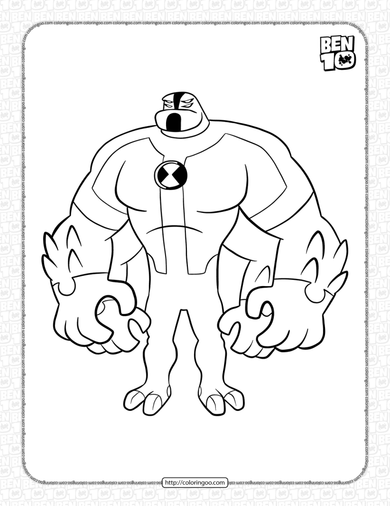 Ben 10 Brainstorm Coloring Page - Free Printable Coloring Pages