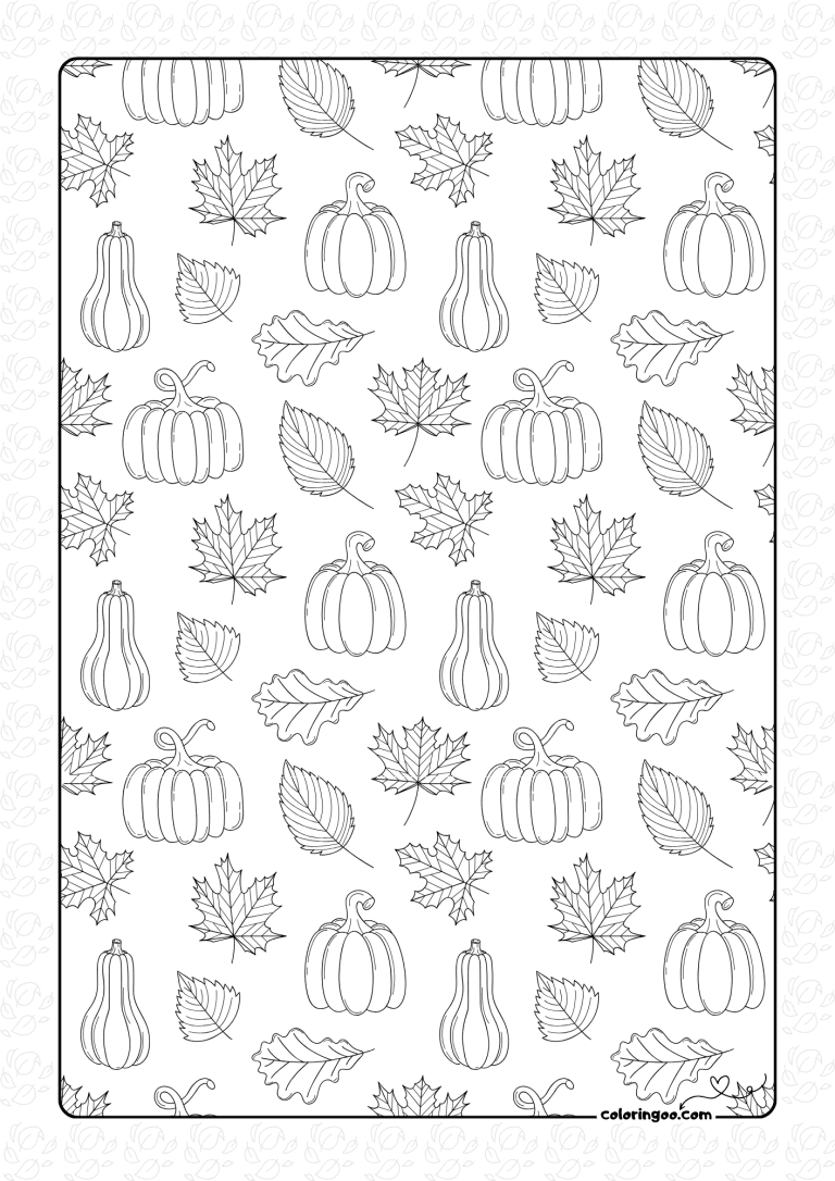 Free Autumn Leaf Coloring Pages