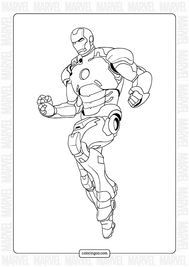 Printable Marvel War Machine Coloring Pages
