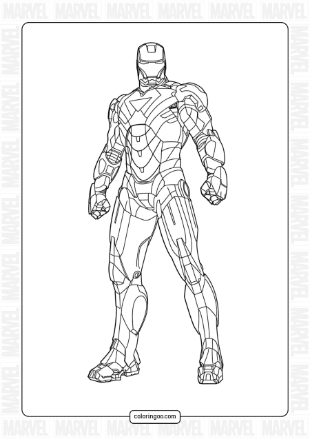 War Machine Coloring Page