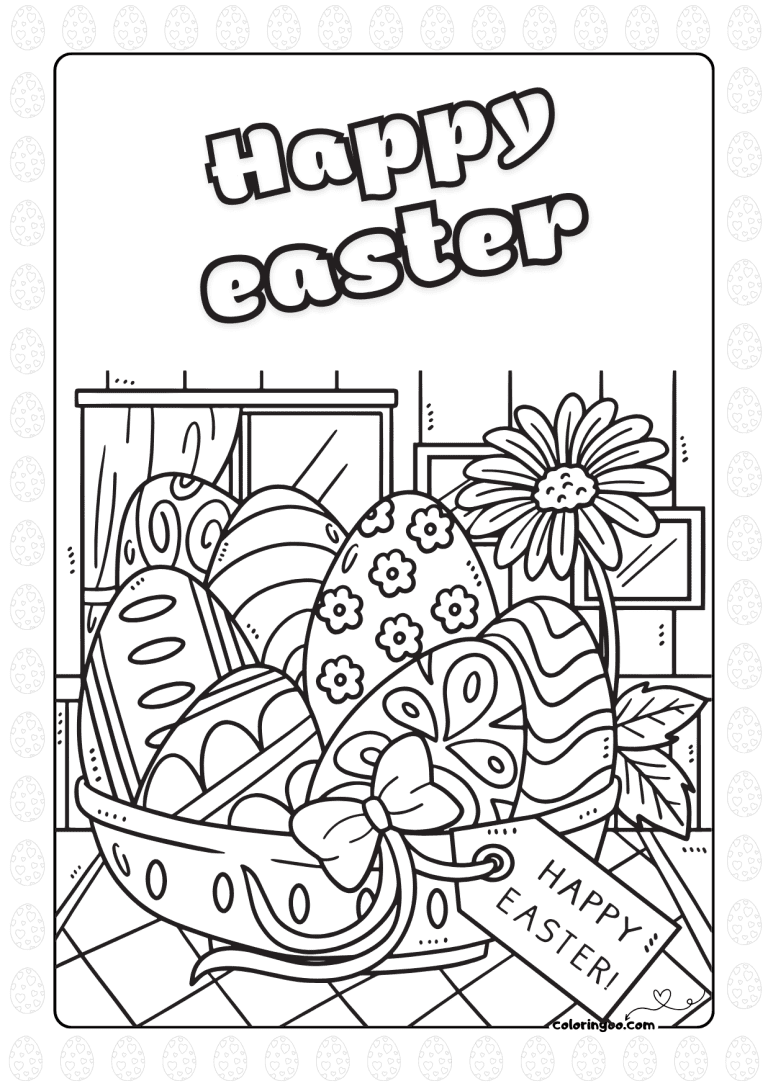 Happy Easter Day Coloring Book