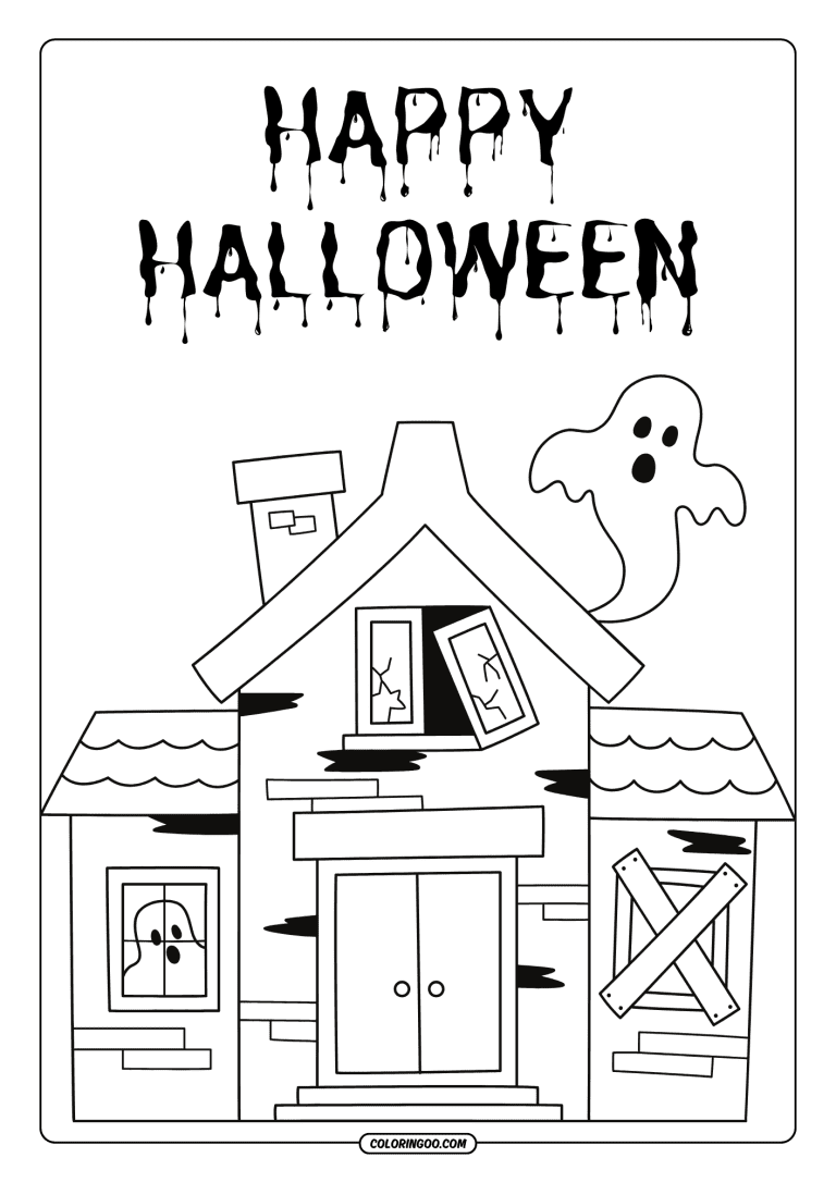 Happy Halloween Coloring Pages 02