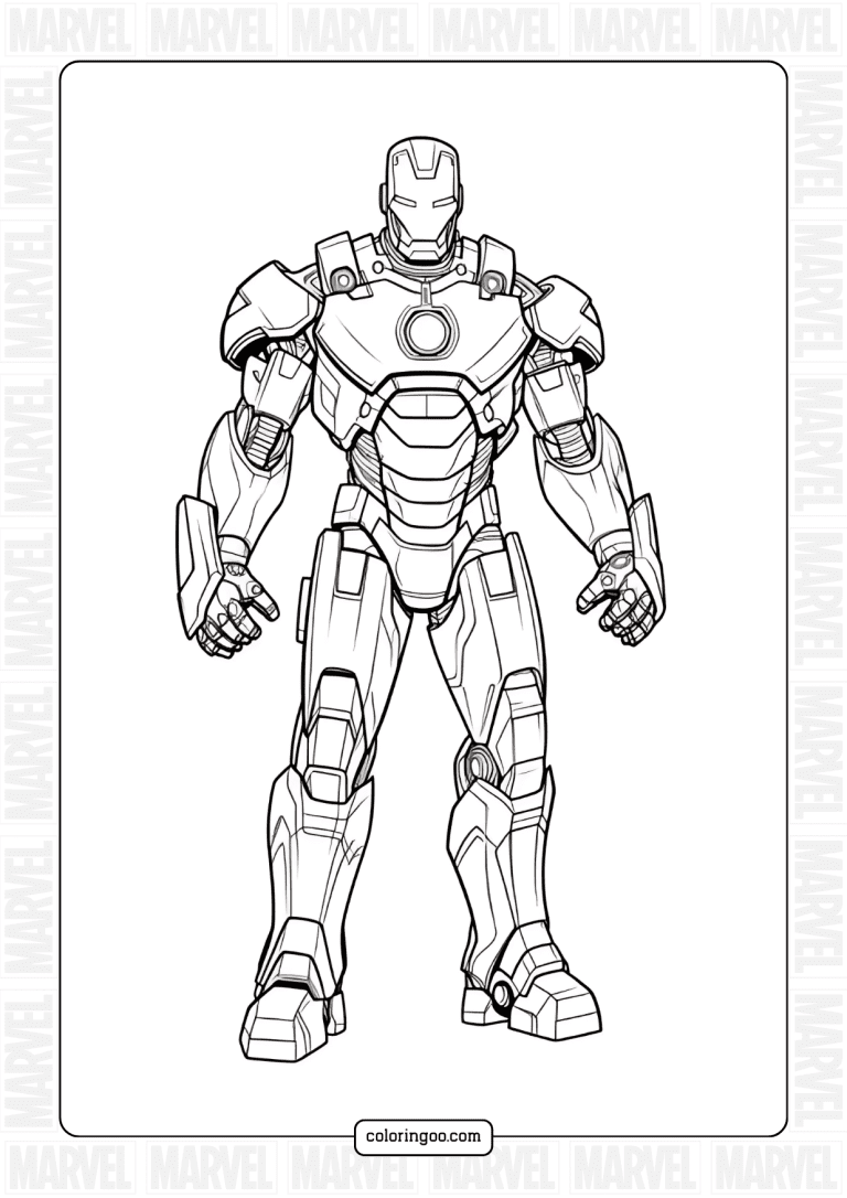 Printable Marvel War Machine Coloring Pages