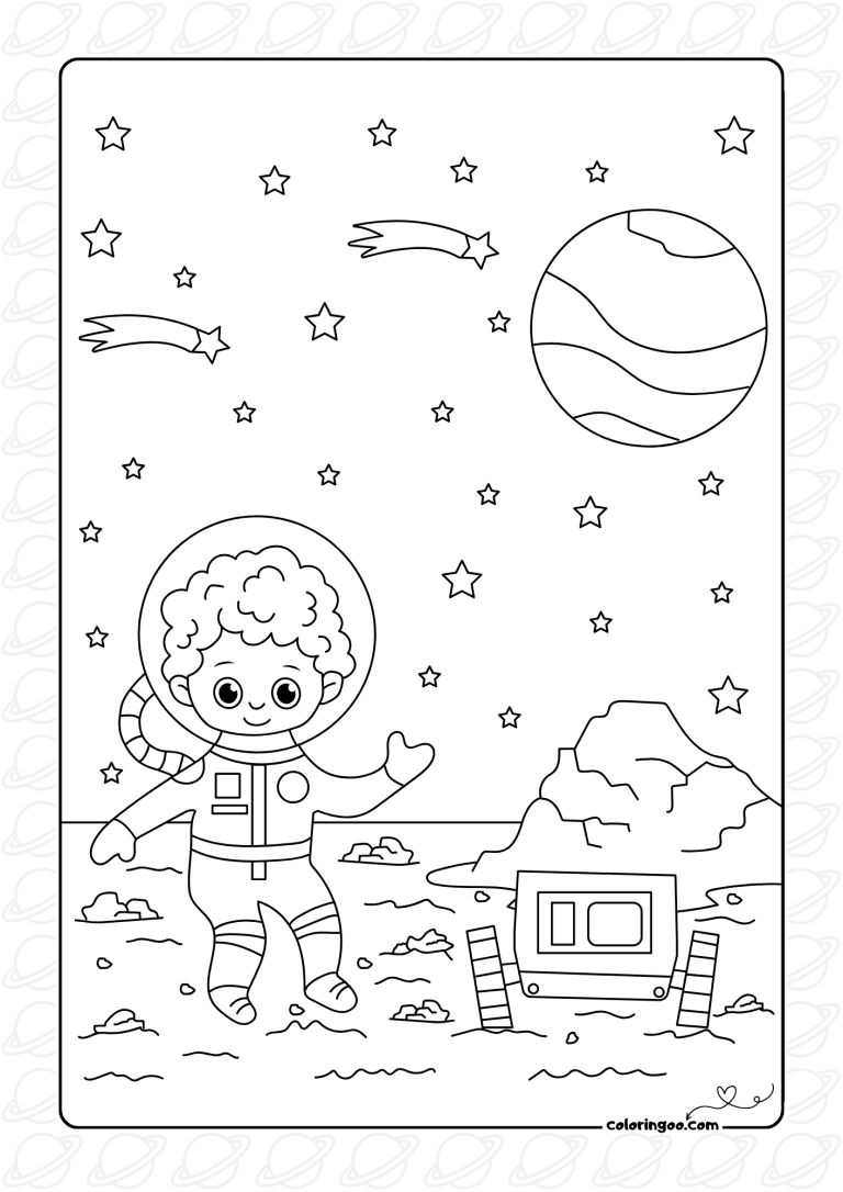 30+ Space Coloring Pages (All Free Pdf Printables)