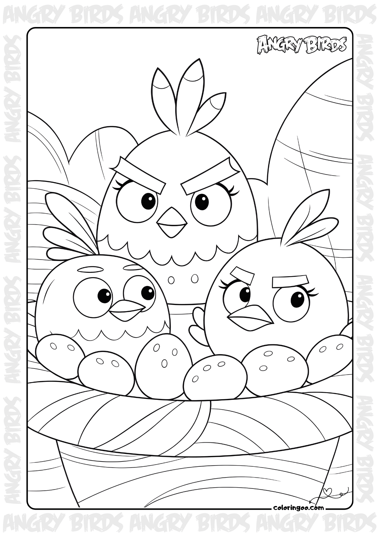 Angry Birds Red Coloring Free Printable Angry Bird Coloring Pages For
