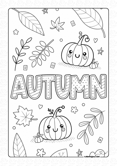 Printable Autumn Coloring Pages For Kids
