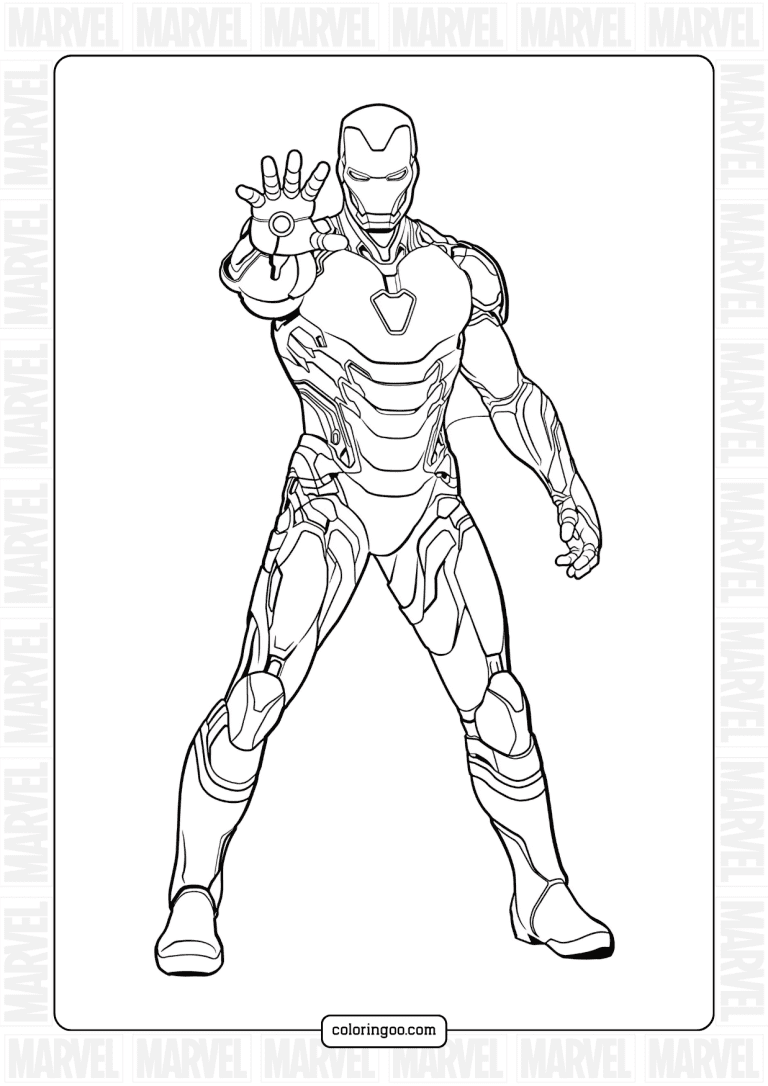 Printable Marvel War Machine Coloring Pages