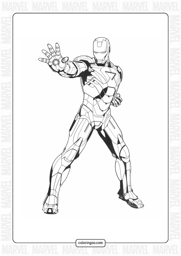 Printable Marvel War Machine Coloring Pages