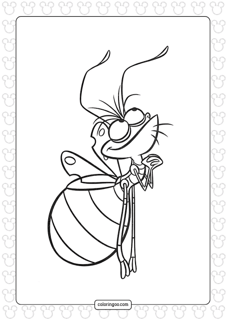 Disney Princess Tiana Coloring Sheet