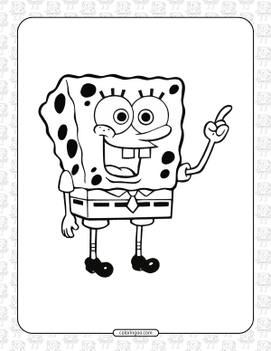 Simple Spongebob Coloring Sheet