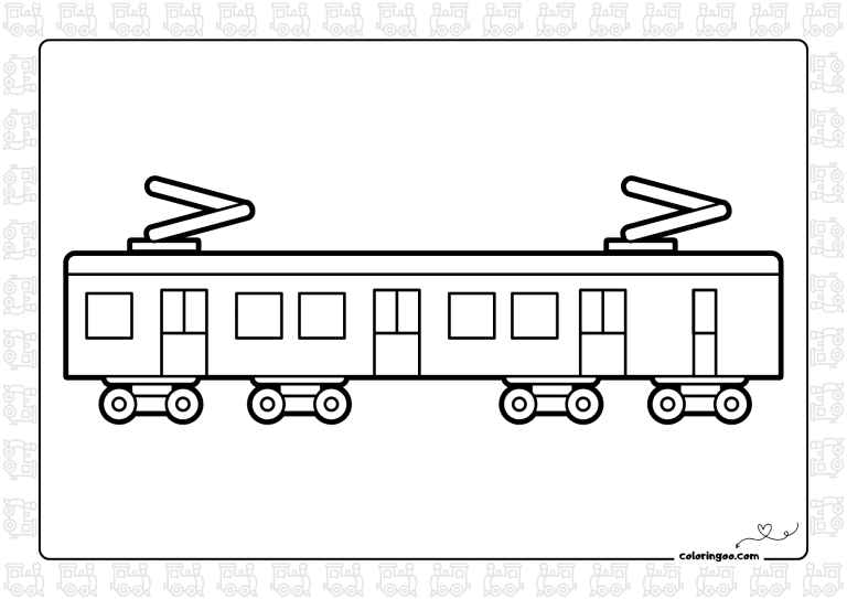 Subway Train Coloring Page