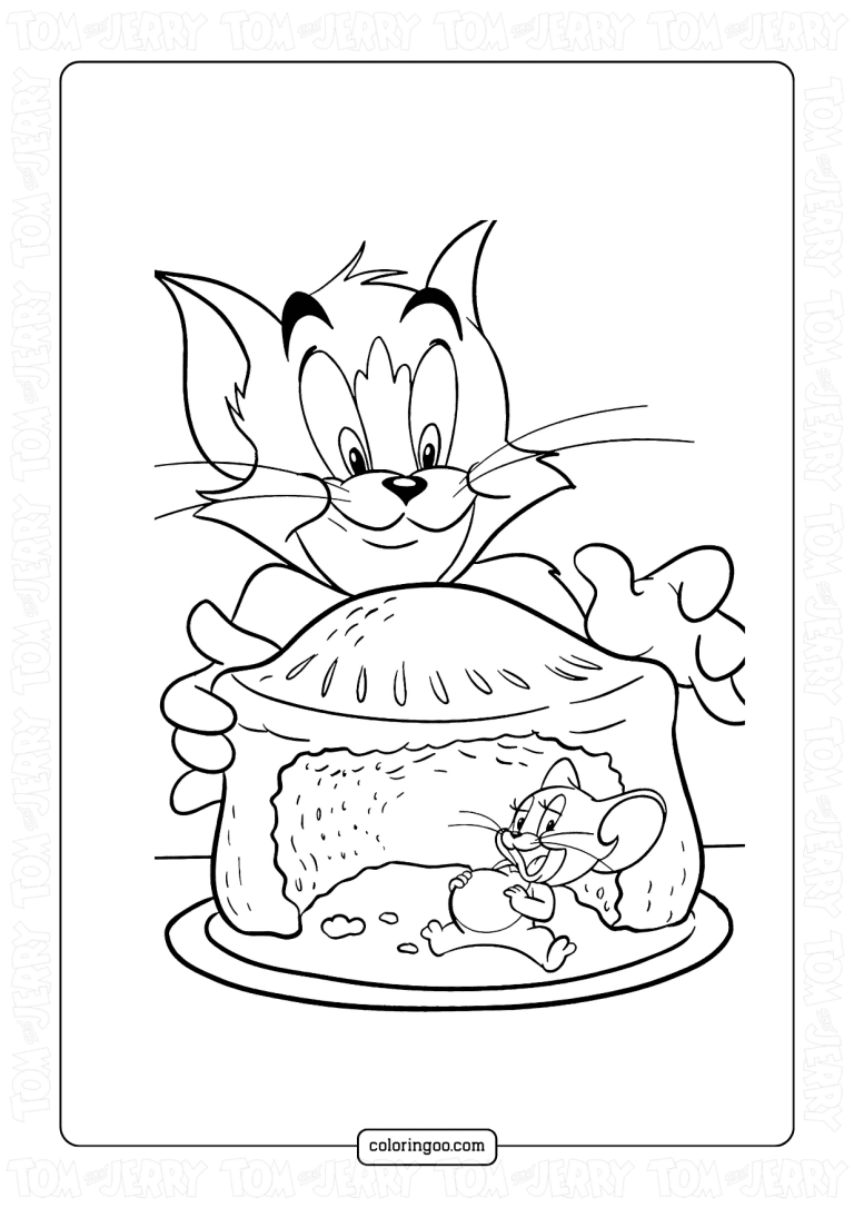 Tom and Jerry Eating Cake