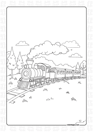Train Coloring Pages - COLORINGOO.COM