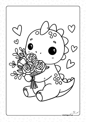 Valentine's Day Hearts Circle Coloring Page